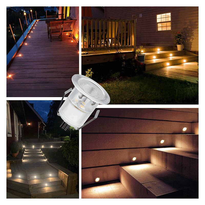 Set Of 16 Outdoor Recessed Led Spotlights, Ip67 Waterproof, Ø 32Mm ...