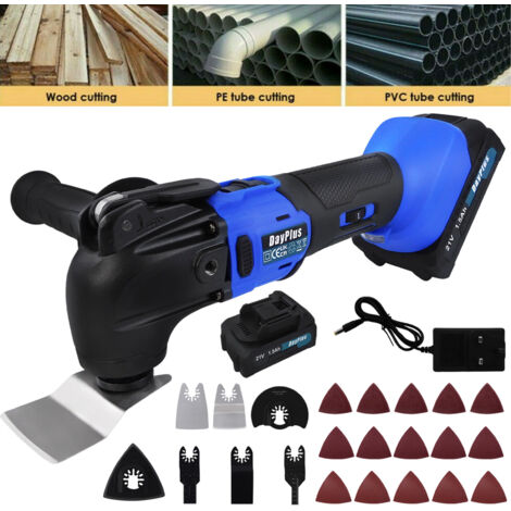 Cordless Electric Oscillating Multi Saw Power Tool Sanding Blade Li-ion ...