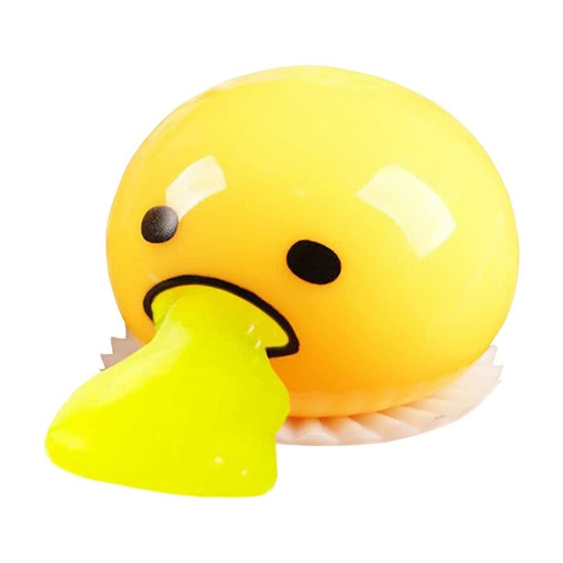 vomiting egg slime toys yolk lazy brother squeezed | Vomiting egg slime ...