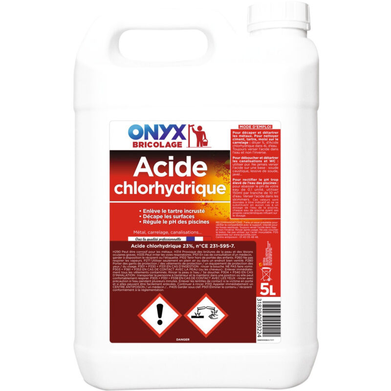 ACIDE CHLORHYDRIQUE 5L 23% (Vendu par 1) - 214993