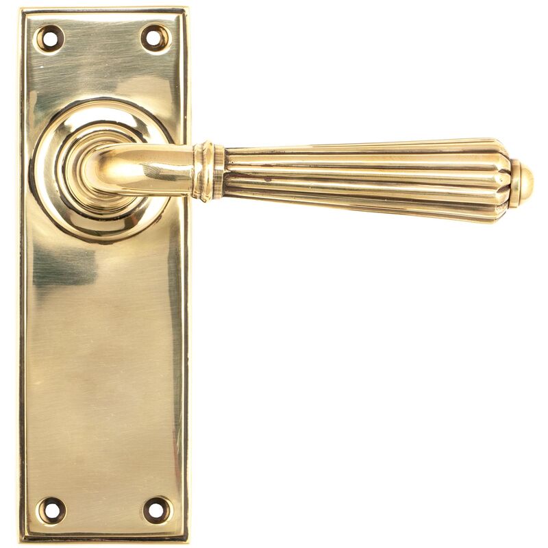 From The Anvil Aged Brass Hinton Lever Latch Set