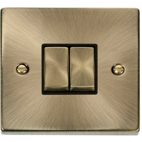 Curved Polished Brass 1 Gang 2 Way 10AX Toggle Light Switch - SE Home