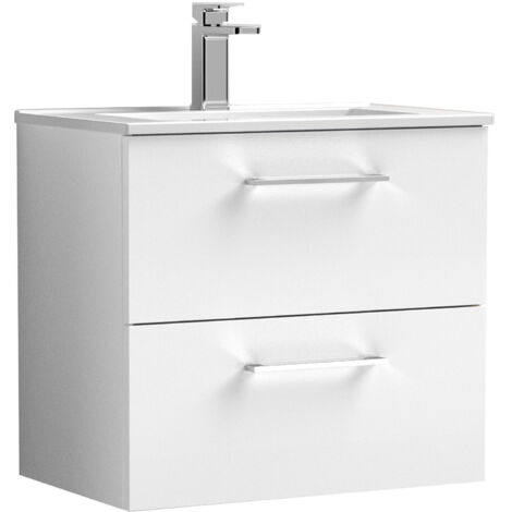 Balterley Contemporary Bathroom Wall Hung 2 Soft-Close Door Vanity Unit ...
