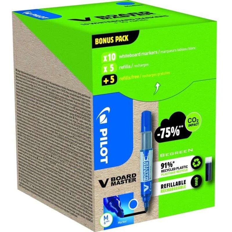 Begreen Pilot Geenpack V-Boad Maste Whiteboad Make Bullet Tip 2.3Mm ...