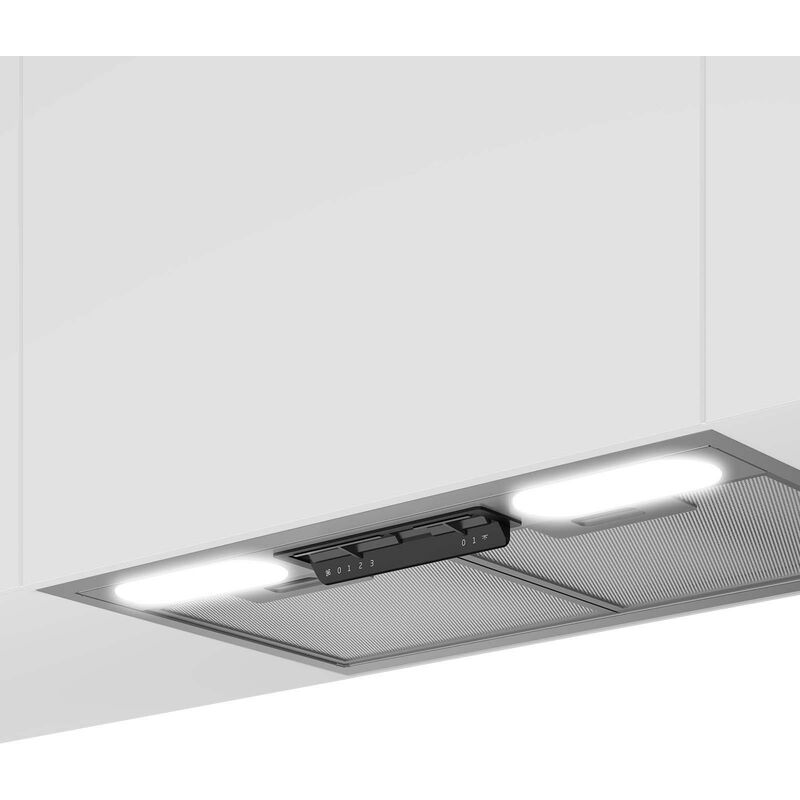 Sia - 90Cm Canopy Cooker Hood Kitchen Extractor Fan In Silver Built-In ...