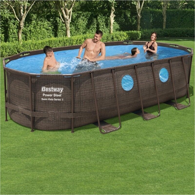 bestway 18ft x 48in power steel swim vista series | Bestway 18ft x 48in ...