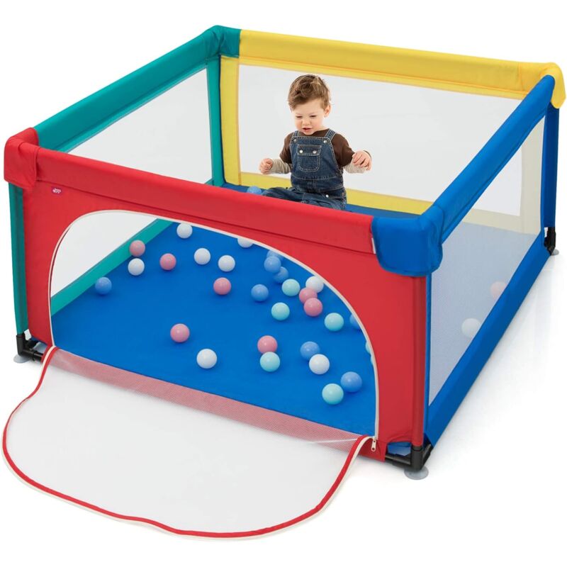 Costway - Box Per Bambini, Centro Attivit¨¤ Portatile Con Cancelli Di ...