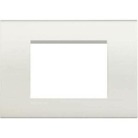 BTICINO LIVINGLIGHT PLACCA QUADRA 3 MODULI COLORE BIANCA LNA4803BI