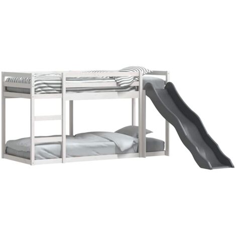 Bunk Bed with Drawers Pine Wood REVIN 90 x 200 cm (EU Single) White