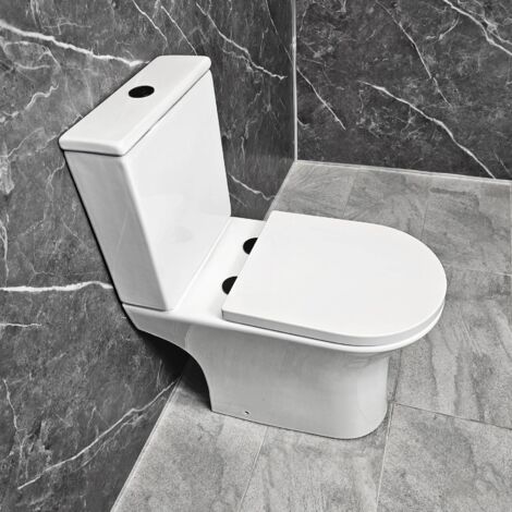 Close coupled toilet pans