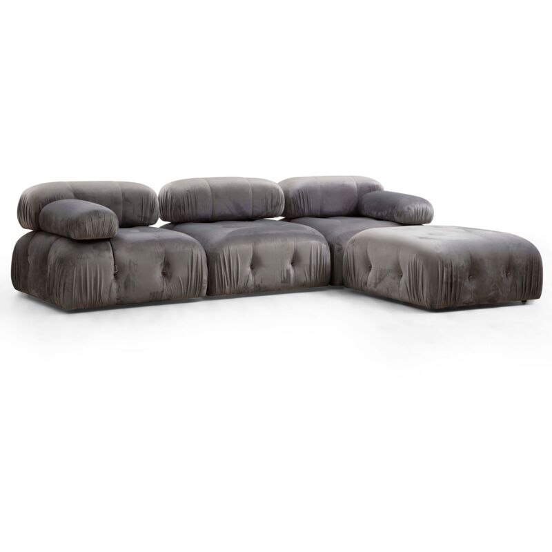 homifab canape d angle modulable places en velours