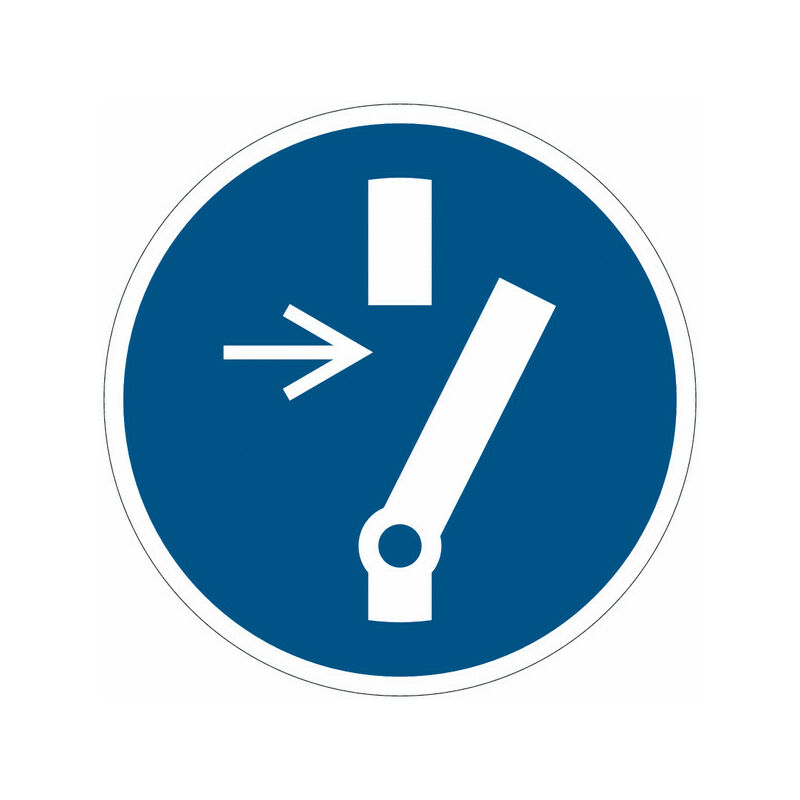 Cartelli Di Obbligo Iso 7010 Togliere Tensione Prima Di Iniziare Lavori ...