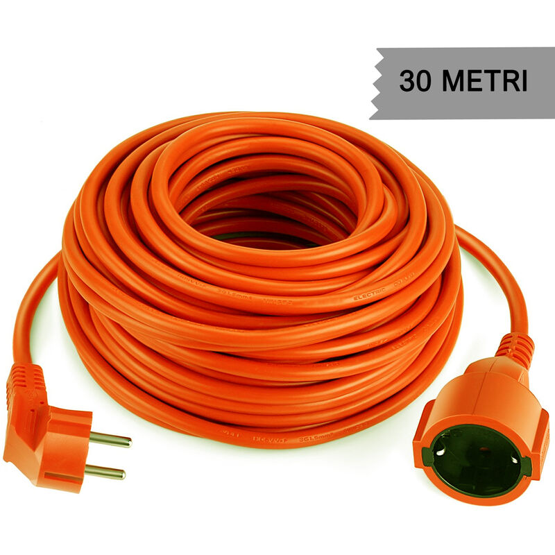 Cavo prolunga elettrica presa schuko maschio femmina 30 metri esterno ...