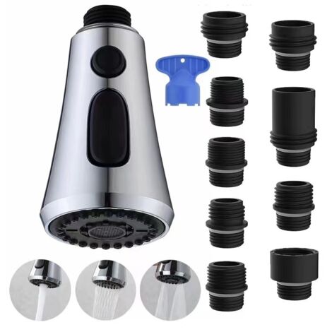 Black Portable Bidet Sprayer, Toilet Faucet, Stainless Steel, Cold ...