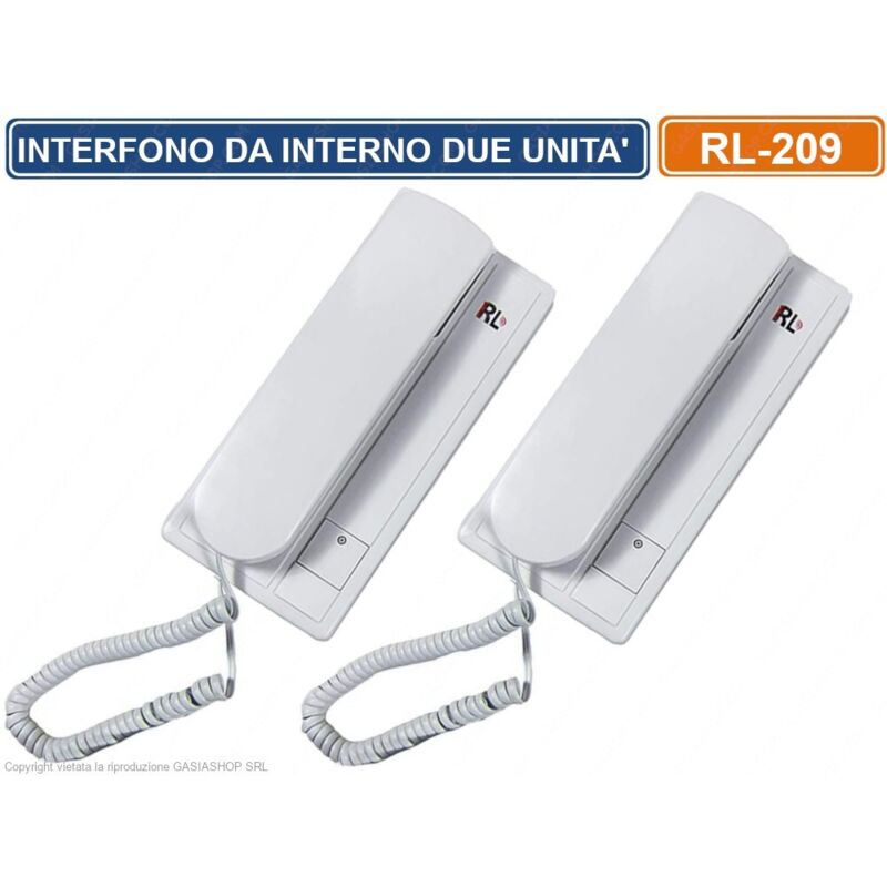 Citofono Intercomunicante Interfono 2 Camere 2 Fili - RL-209