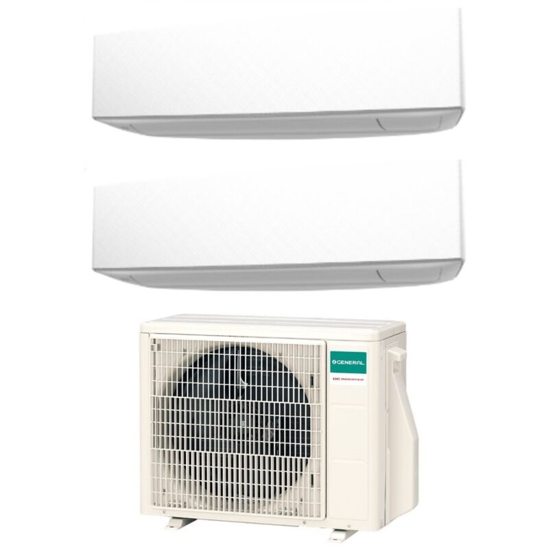 Climatizzatore Condizionatore Fujitsu Dual Split Inverter Serie Km 7+12 ...