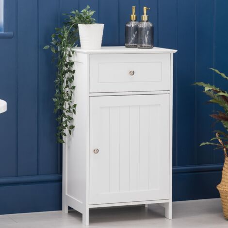 Narrow white bathroom cabinet store