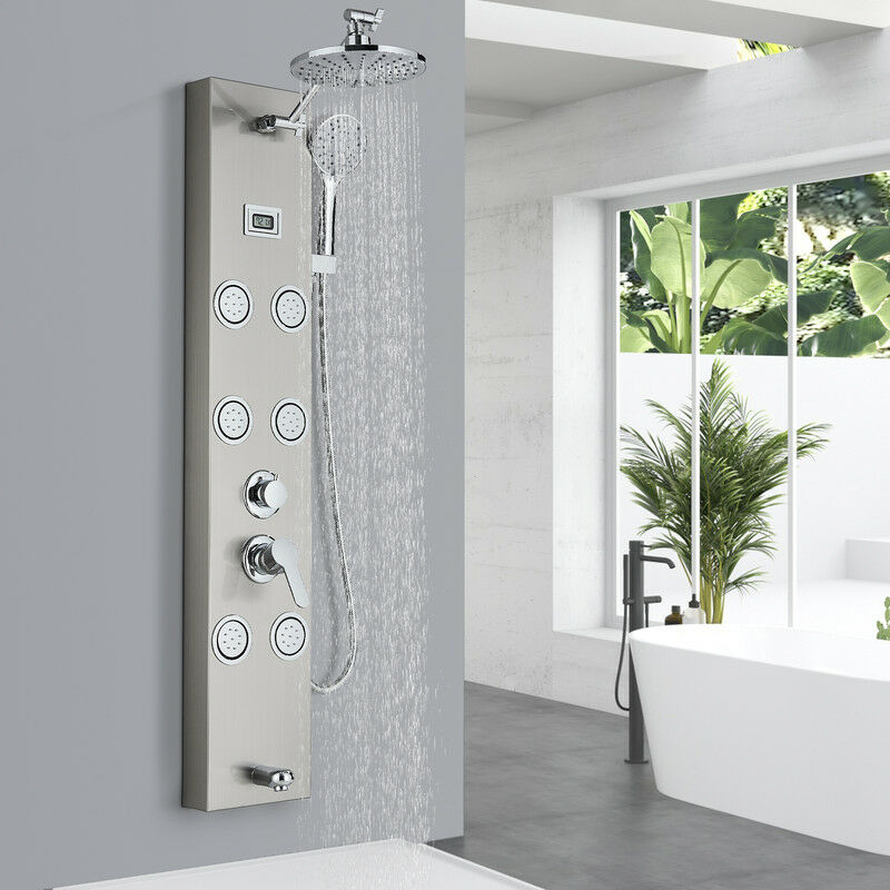 Colonne led panneau douche hydromassante