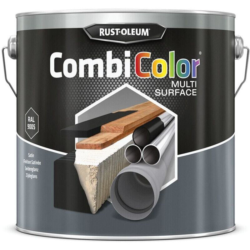 7375Ms Combicolor Multi-Surface Satin Black 2.5L - Black - Rust-Oleum | RUST-OLEUM | US