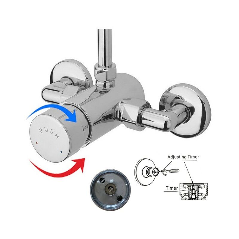 commercial timed flow concealed non concussive sho | Commercial timed ...