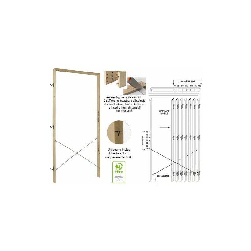 controtelaio in legno per porte interne falso tela | Controtelaio in ...