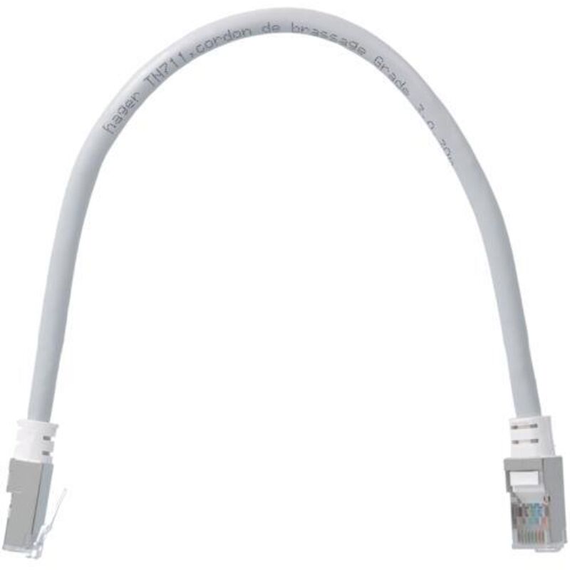 Cordon de brassage RJ45/RJ45 Grade 3, longueur 0.30m (TN711) - HAG TN711
