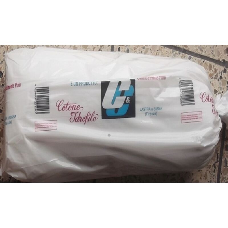Cotone idrofilo bianco bambagia ovatta gr 1000 corcos - 10.221B