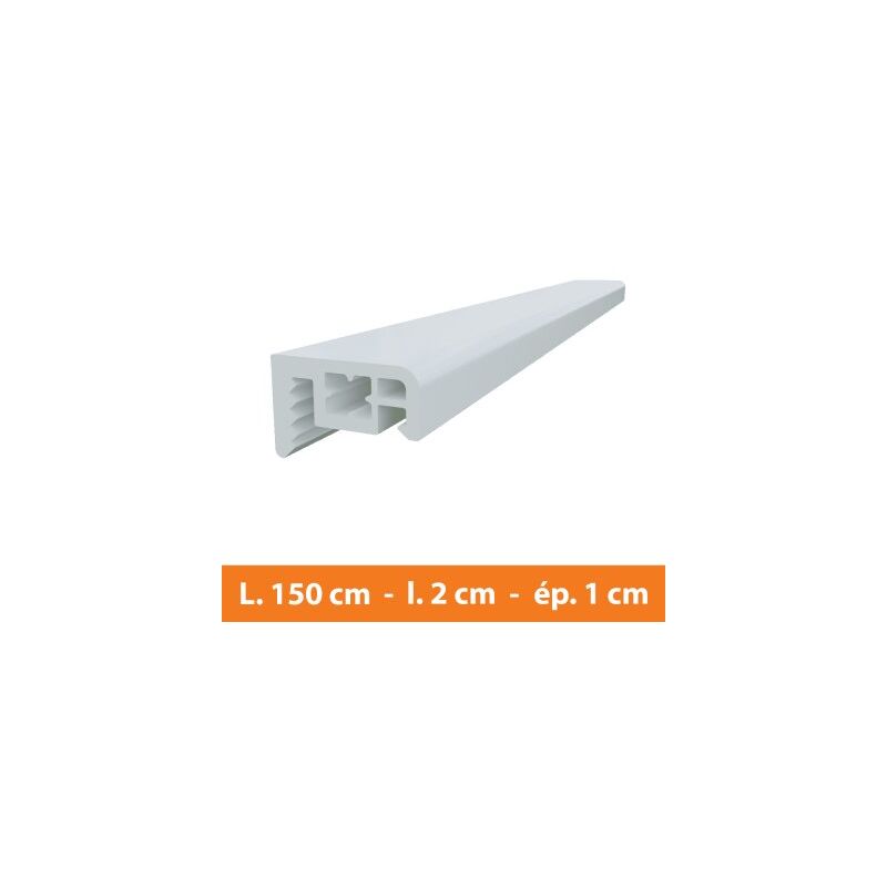 Couvre joint PVC Blanc - L.150 x l.2 x ép.1 cm - Blanc - ACC00711