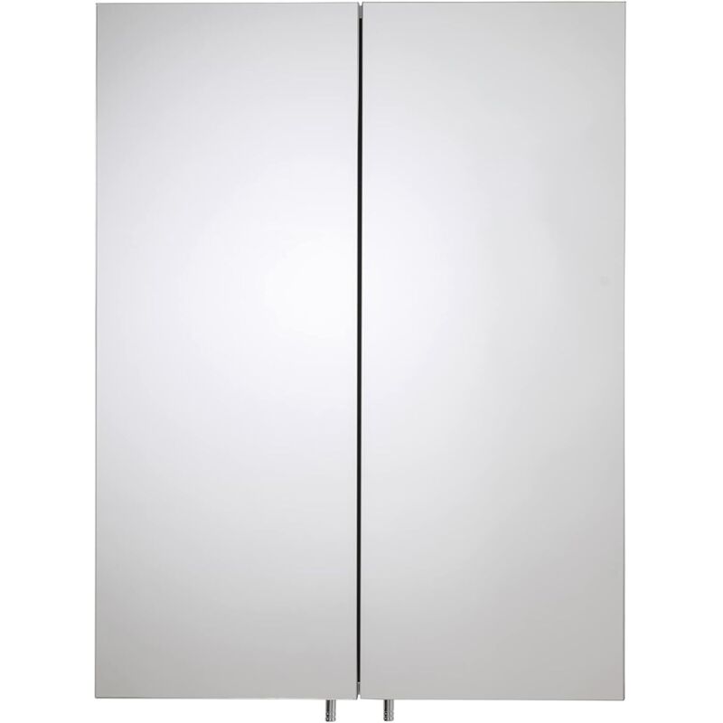 Croydex Anton Bathroom Mirror Cabinet Double Door Stainless Steel ...