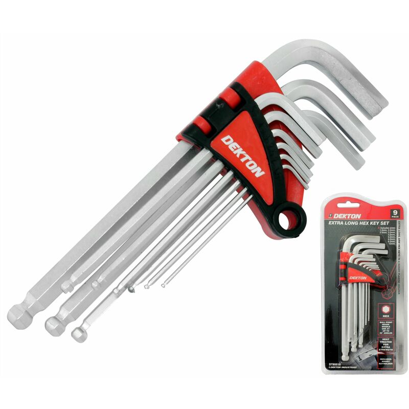 Dekton - Extra Long Star Torx Allen Key Security Wrench Set T10 - T50 9 ...