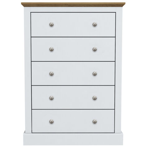 Hoxton 2 Door Wardrobe - Wood - L52 x W83.8 x H180 cm - Distressed Oak ...