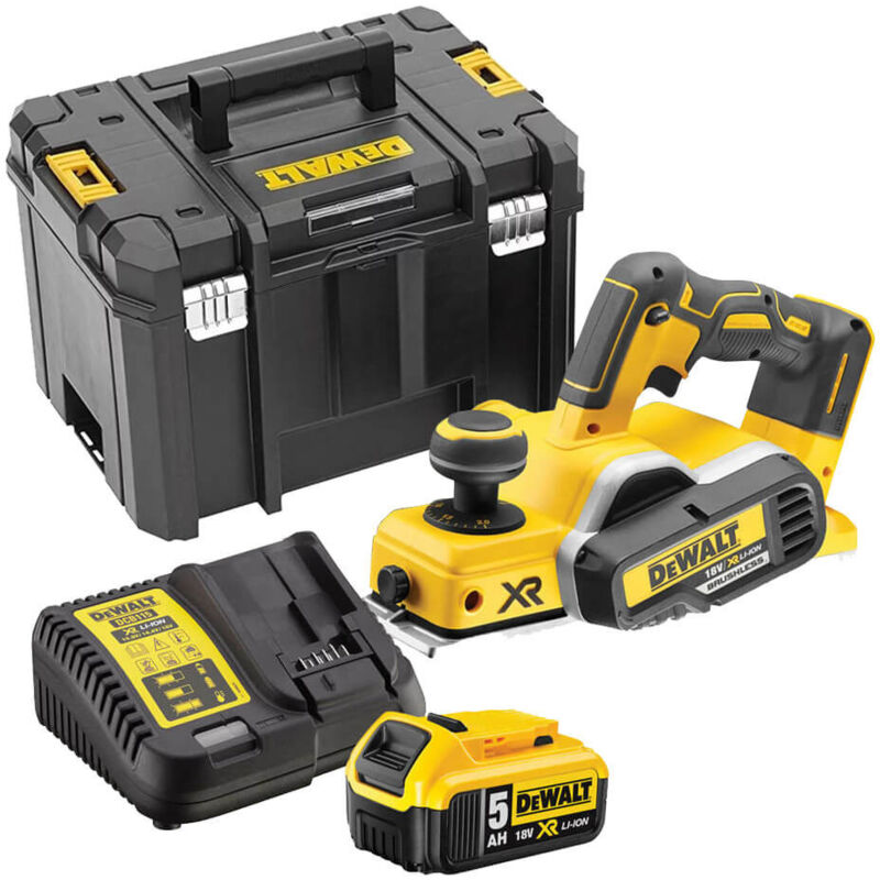 Dewalt Dcp580n 18V Xr Brushless Planer With 1 X 5.0Ah Battery, Charger ...