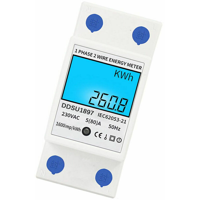 Digital Electric Energy Meter Single Phase Din Rail Electricity Meter ...