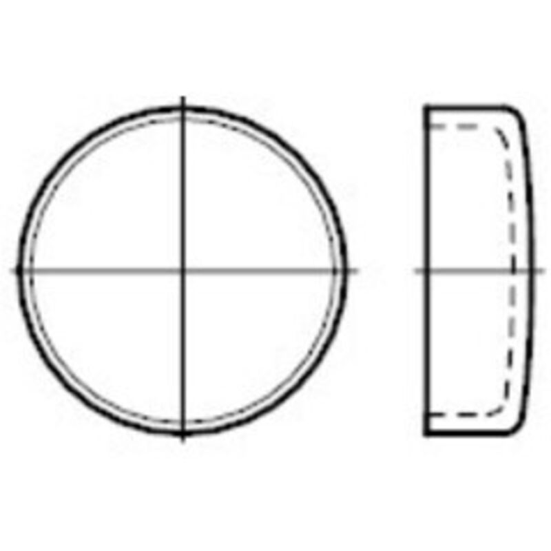Preisvergleich für FP - din 443 Verschlussdeckel zum Eindrücken, st 50 hp 25 Stk, in der Farbe ...