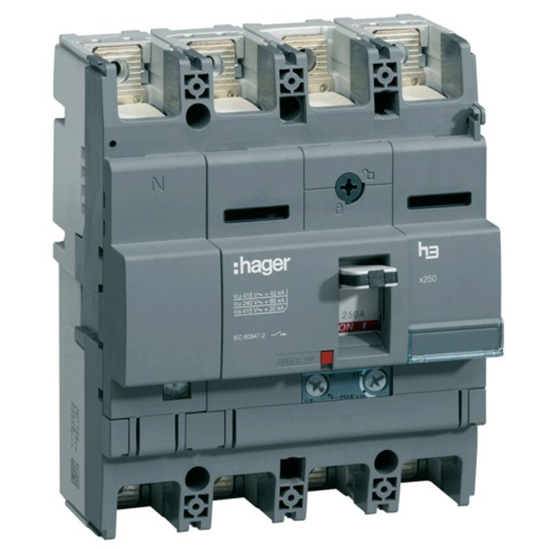 Disjoncteur Hager 4P 250A 40KA X250 HNB251H - HAG HNB251H