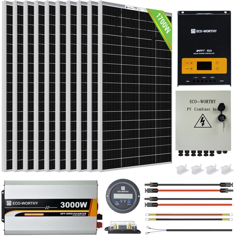 Hf Series Mppt 60A Hybrid Solar Inverter 3000W 110Vac 24Vdc Pure Sine Wave All-In-One 50Hz/ 60Hz ...