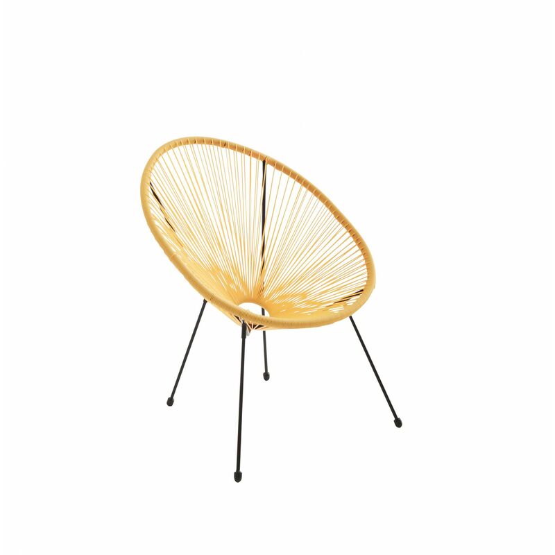 Egg designer string chair - Acapulco Yellow - PVC designer string chair
