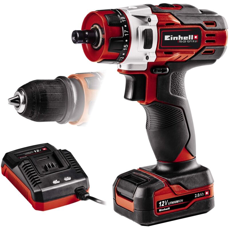 Einhell Trapano Avvitatore A Batteriate-Cd 12/1 X-Li (1X2,0Ah) - EIN ...