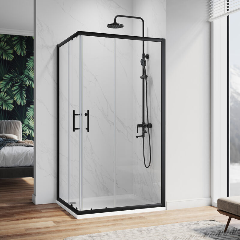 1100 Mm Slider Shower Door Enclosure With 760 Fram 1100 Mm Slider