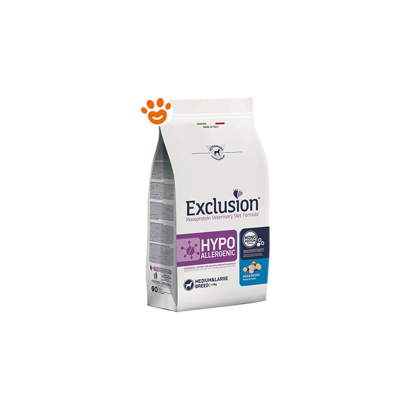 Cane Hypoallergenic Pesce Fish 12 Kg - Exclusion | EXCLUSION | US