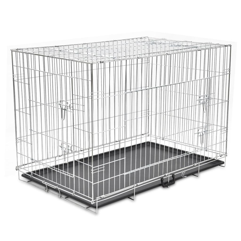 Cage en métal pliable pour chien acier galvanisé 121 x 74 x 83 cm - 3702024