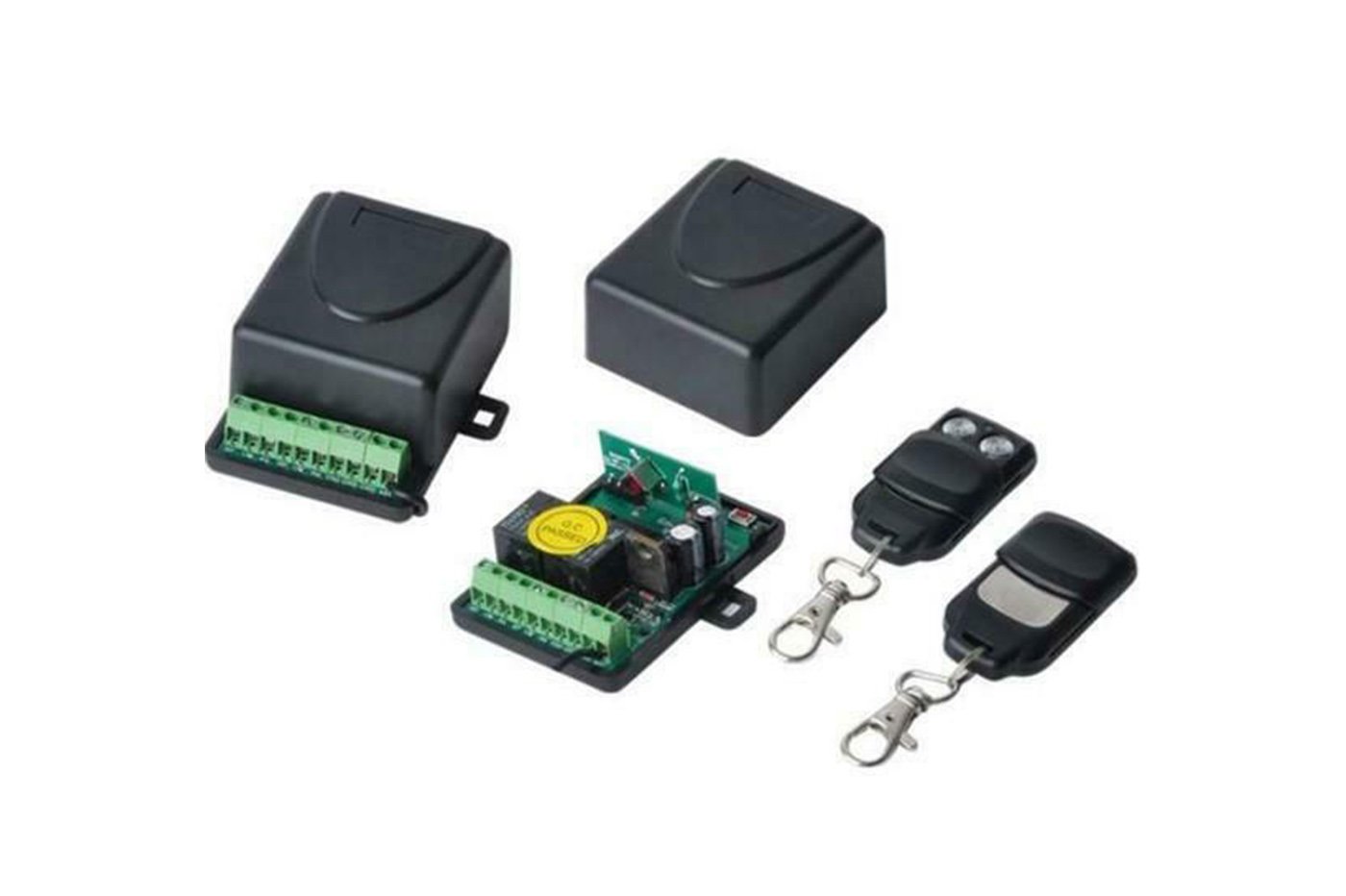 Kit ricevitore 2 telecomandi universale 433MHz apertura cancello ...