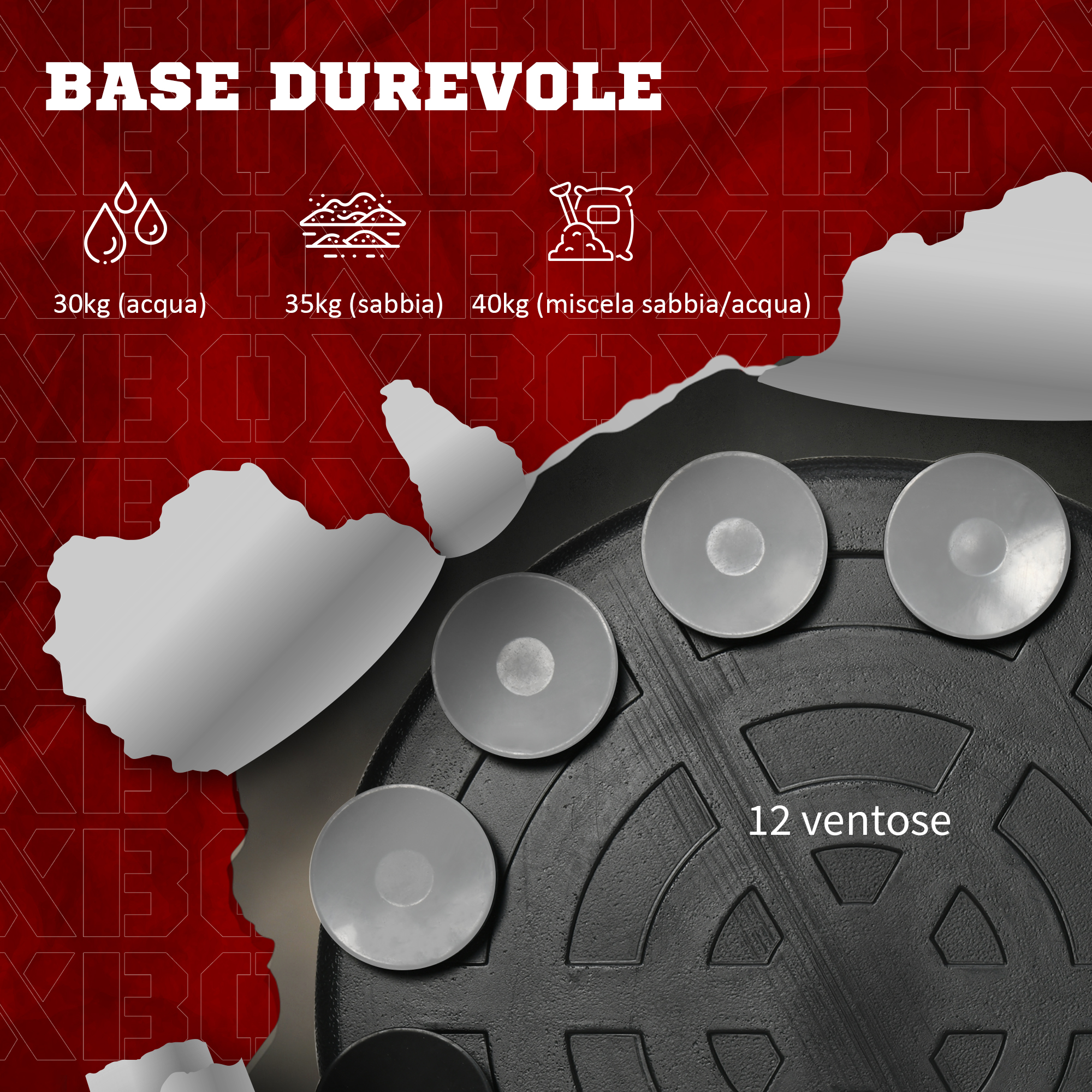 Sac de boxe avec barre rotative 360° et speedball réglable 163-205 cm