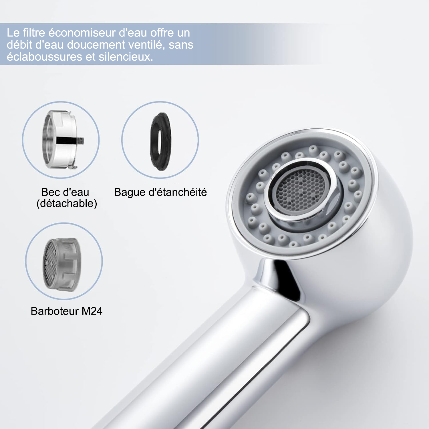 Chrom Wasserhahn Spray Waschbecken Dusche mit 2 Jet Arten Dusche Kopf ...