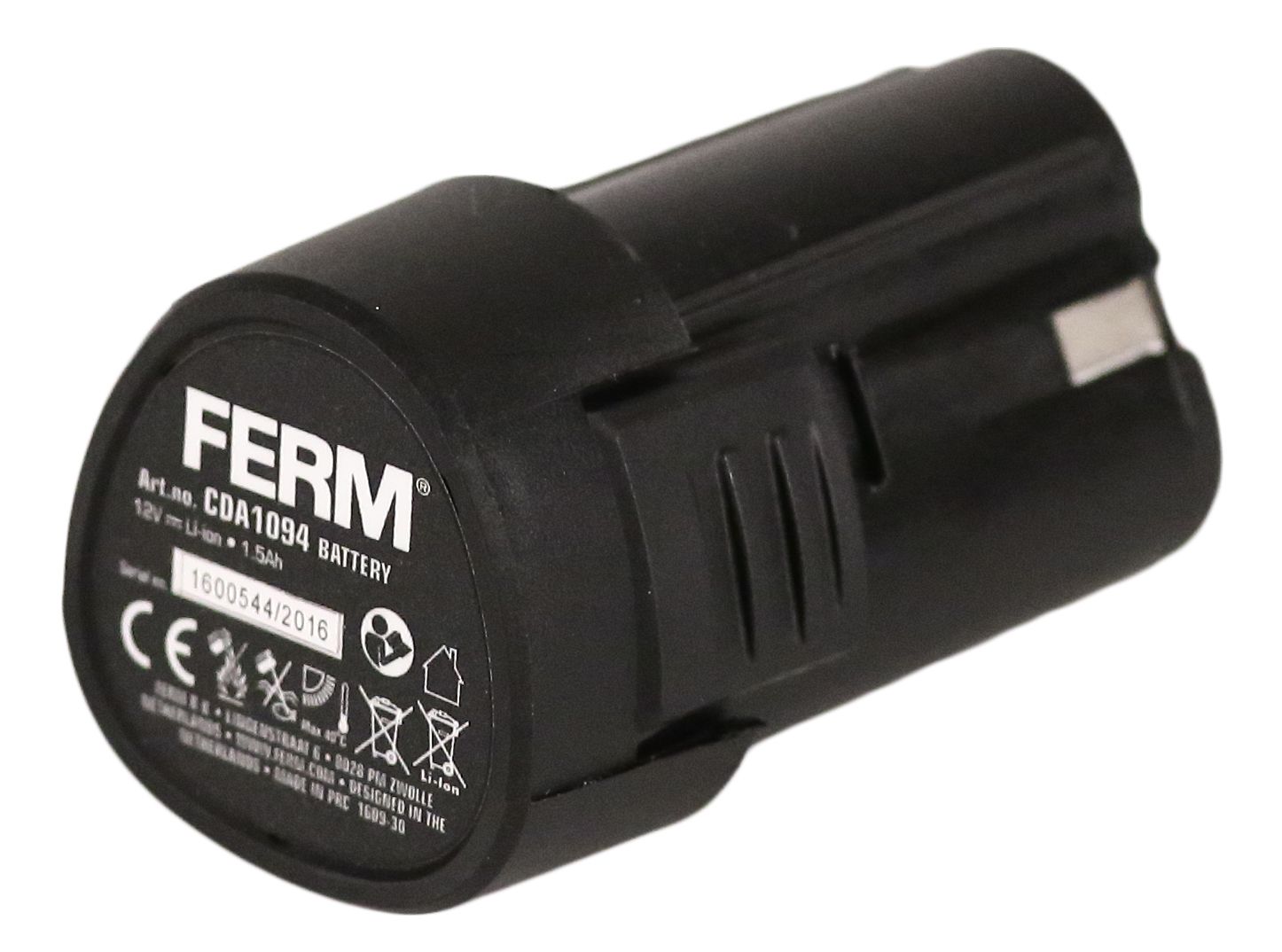FERM CDA1094 Batteria agli ioni di litio – 1,5Ah - 12V- Per CTM1016 ...