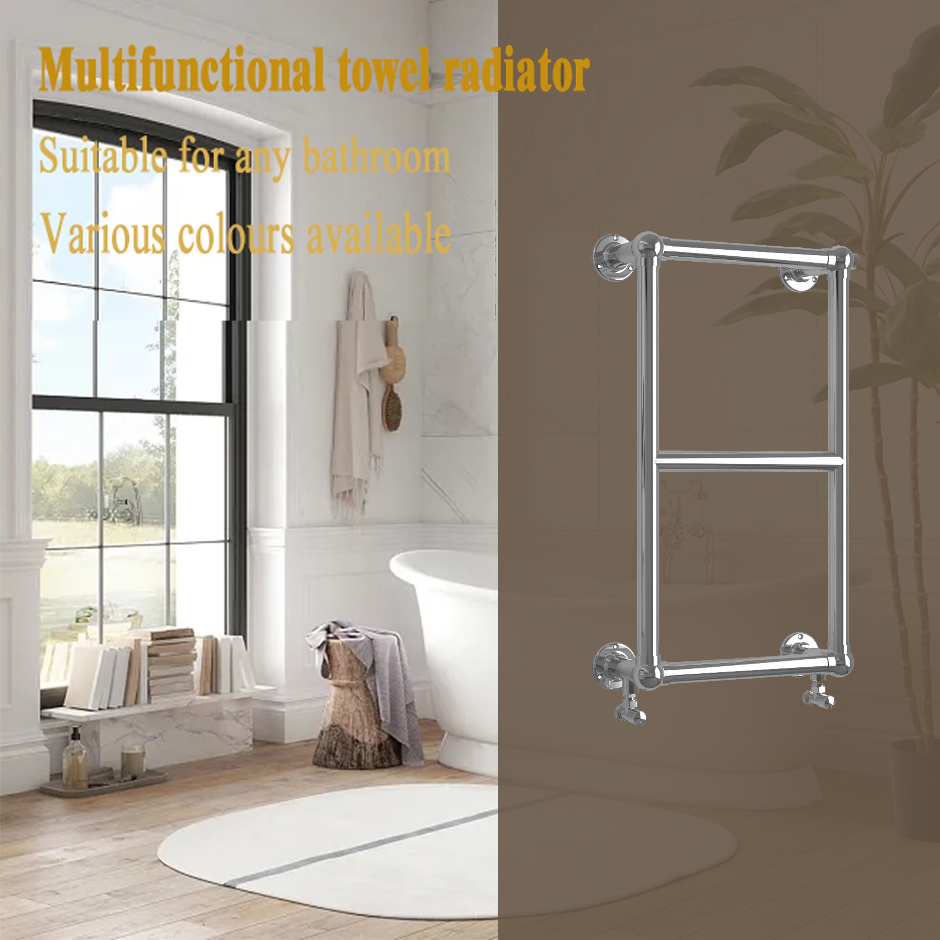 AICA 700X400(HxW) Chrome Traditional Victorian Style Heating Tower ...