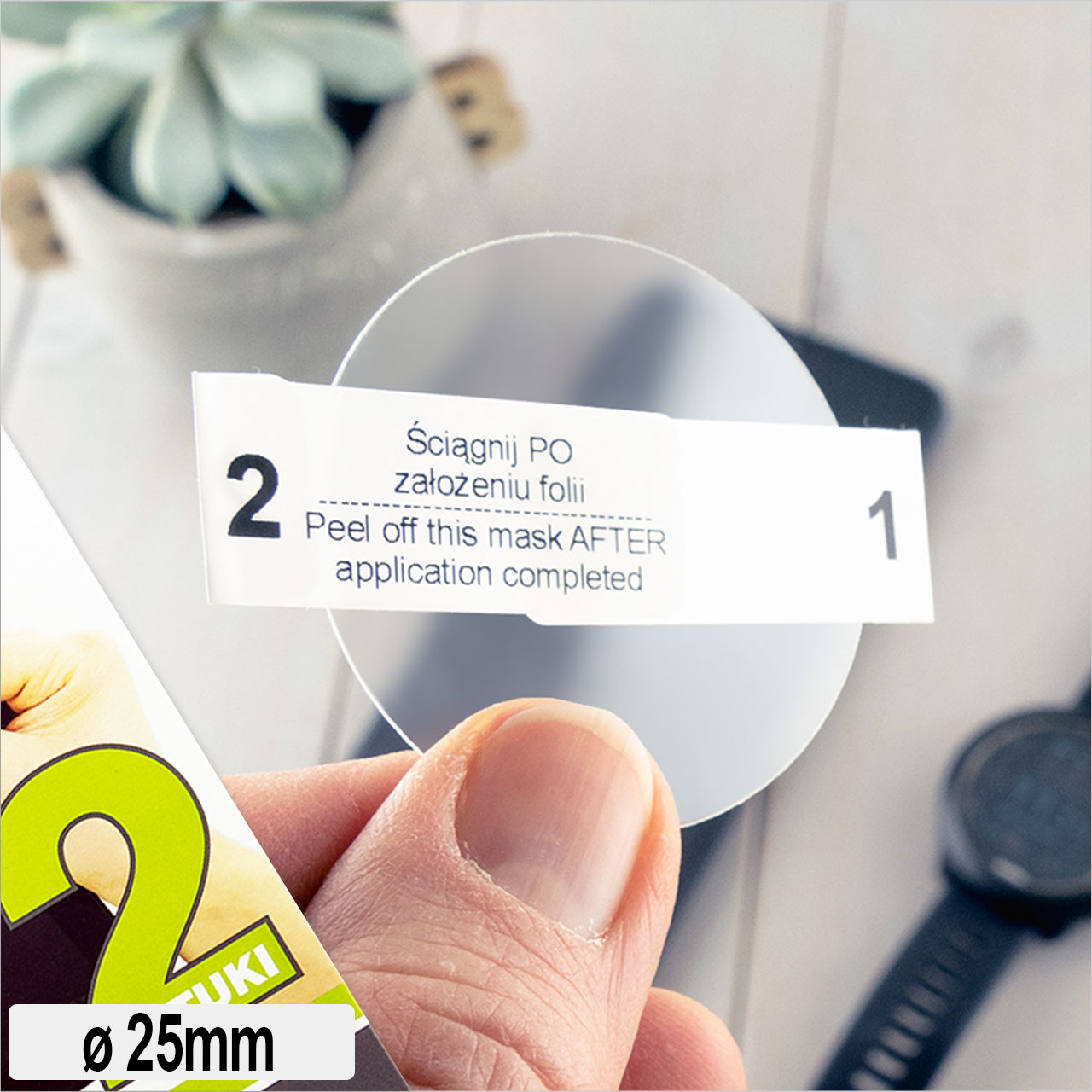 2 films protecteurs circulaires ORIGINAL VITU de 25 mm (2,5 cm / 1 ...