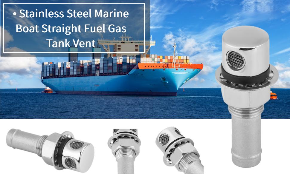 Marine Grade 316 Stainless Steel Boat Fuel Vent with Mounting Gasket ...