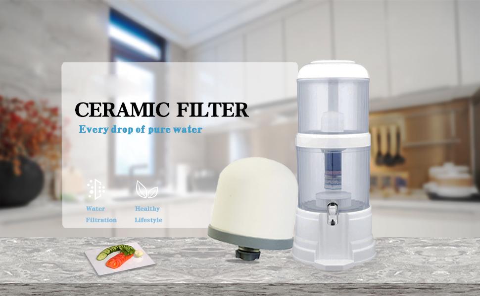 2 Pack Ceramic Dome Water Filter - Replacement Filters for 0.15-0.5 ...
