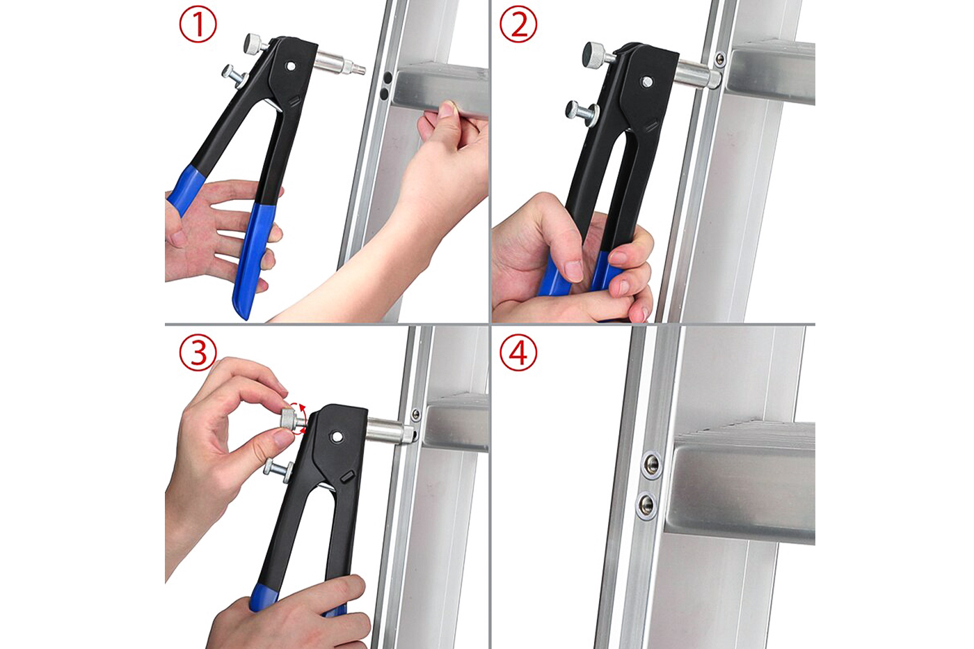 Rivettatrice per Rivetti Filettati Kit 86pz Inserti Pinza Filetti M3 M4 ...